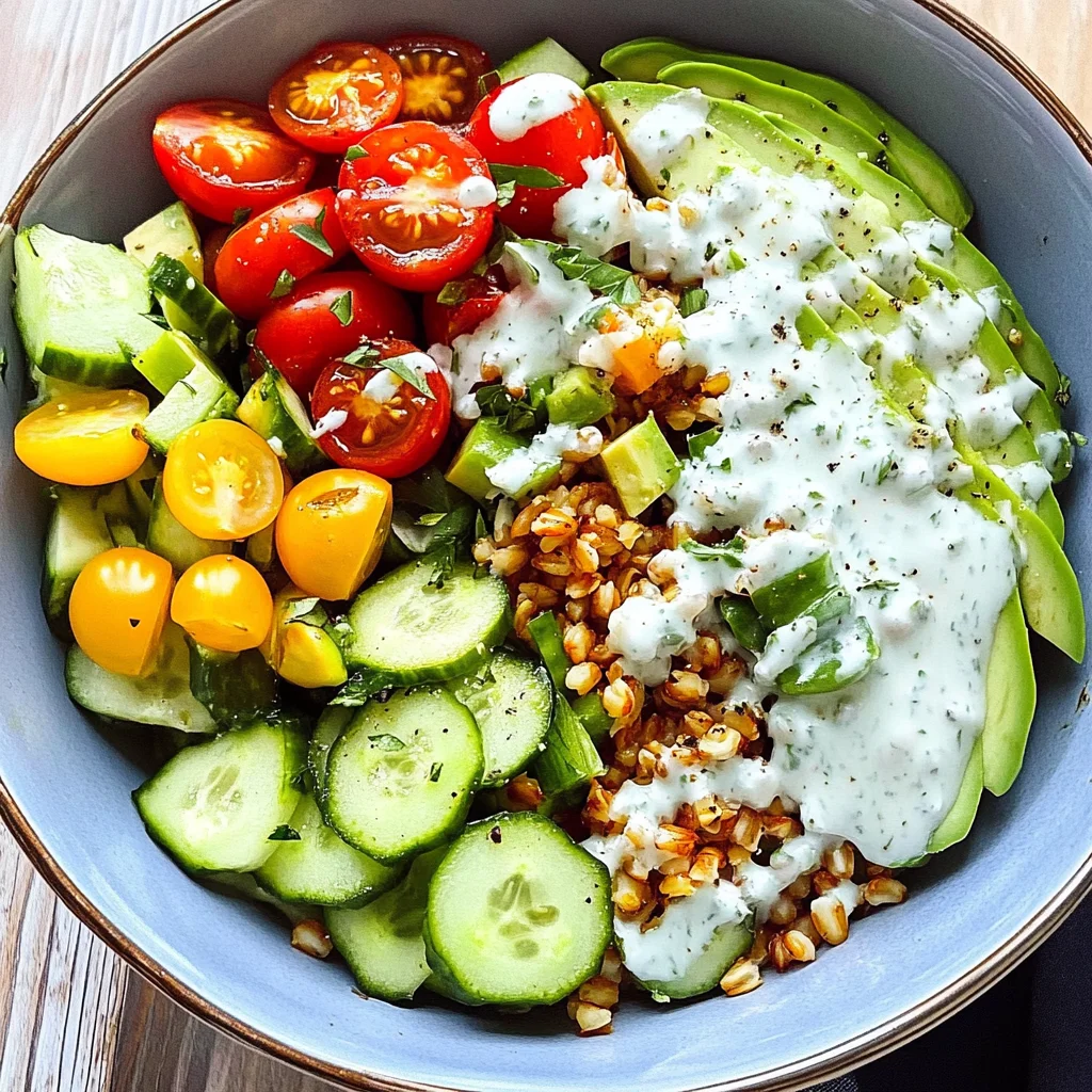 Rainbow Veggie Bowls with Jalapeño Ranch