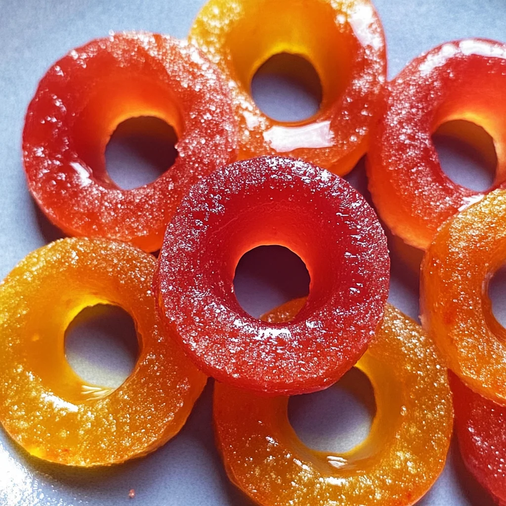 Homemade Gummy Peach Rings